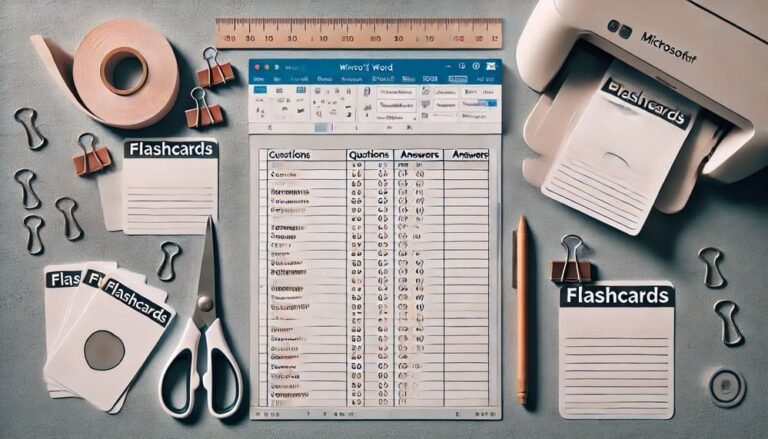 How To Make Flashcards On Word Our Guide